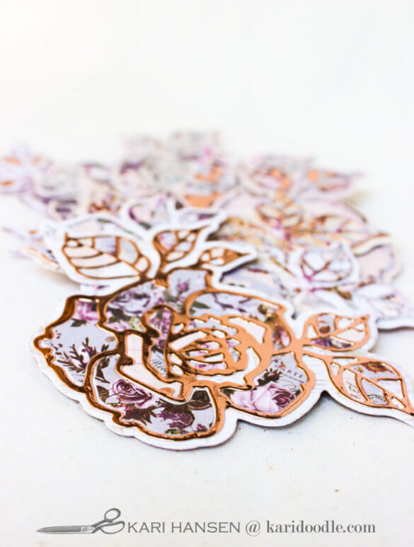 How to Make Beautiful Inlaid Die-Cut Roses with Patterned Paper - kari ...