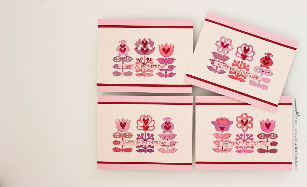 How to Make Valentine's Cards with Scandinavian Style - kari doodle studio